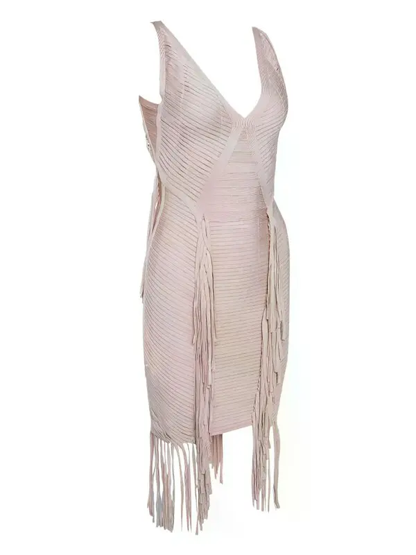 Herve Leger Bandage Fringe Mini Dress