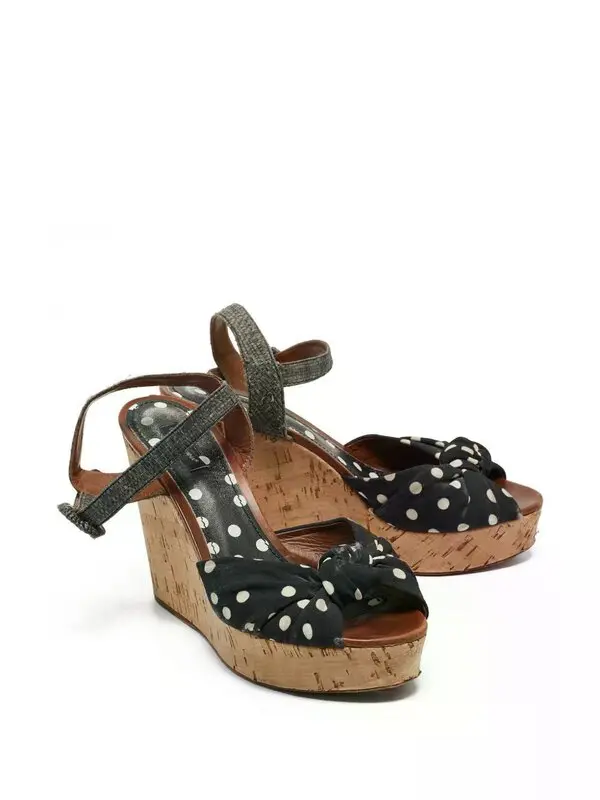 Dolce & Gabbana 110mm Polka-dot Wedge Sandals