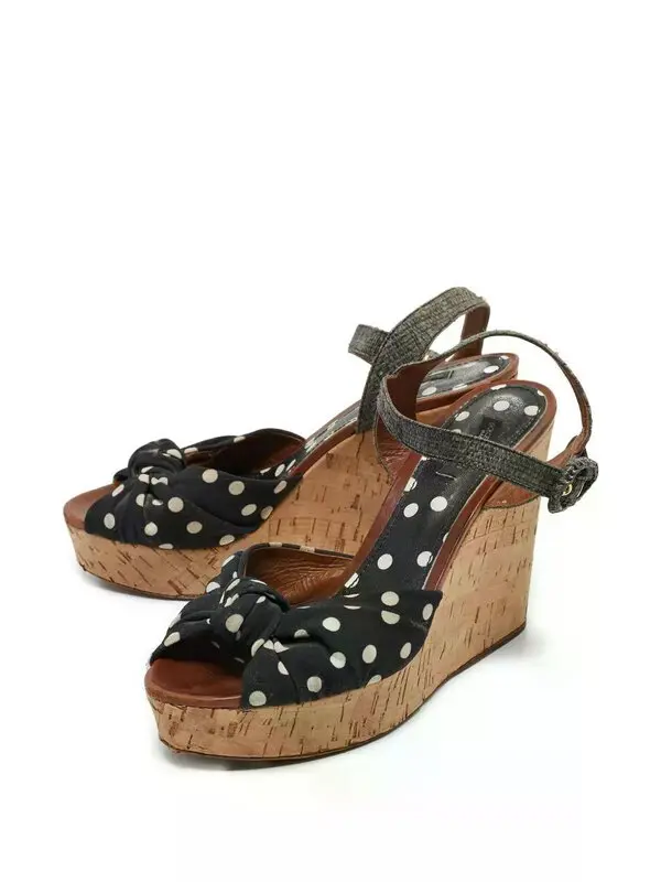 Dolce & Gabbana 110mm Polka-dot Wedge Sandals