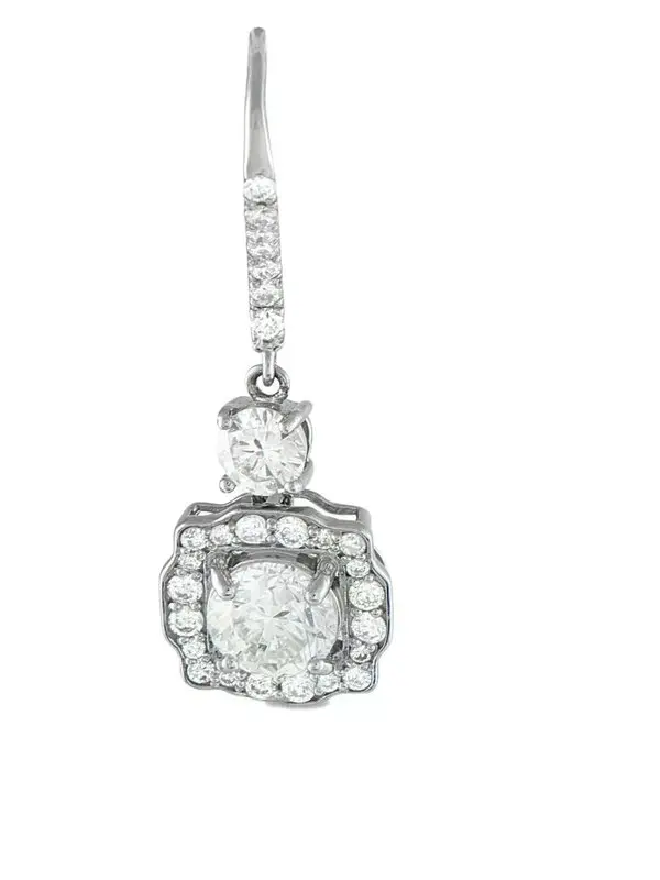 LB EXCLUSIVE Platinum Diamond Drop Earrings