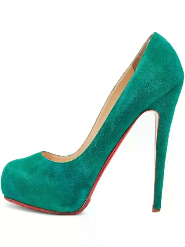 CHRISTIAN LOUBOUTIN Heeled Suede Pumps - Green