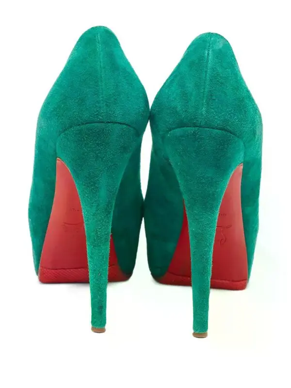 CHRISTIAN LOUBOUTIN Heeled Suede Pumps - Green