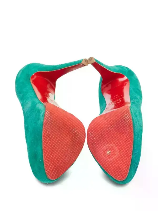 CHRISTIAN LOUBOUTIN Heeled Suede Pumps - Green
