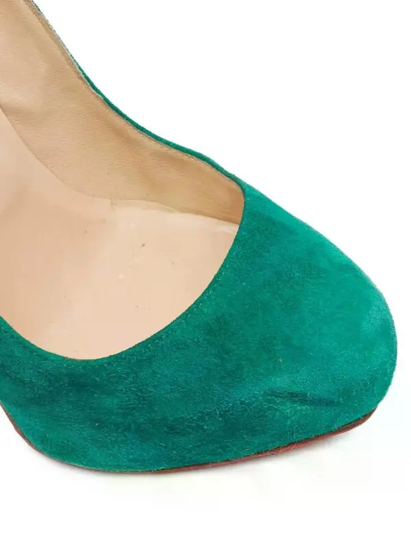 CHRISTIAN LOUBOUTIN Heeled Suede Pumps - Green