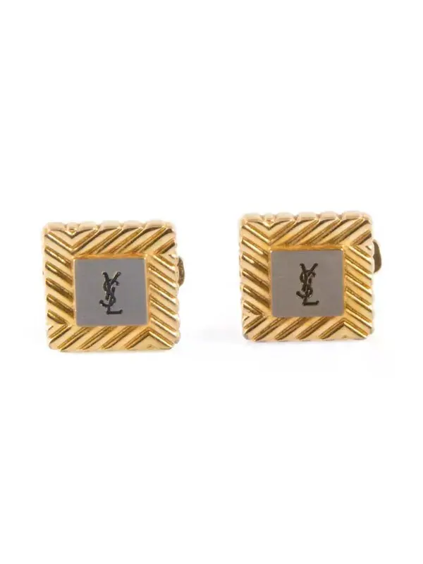 Saint Laurent 1990s Square Cufflinks - Gold