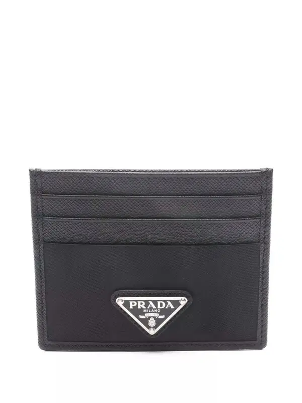 Prada 2020s Panelled Card Holder - Black