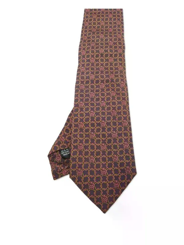Dunhill Silk Jacquard Tie - Purple
