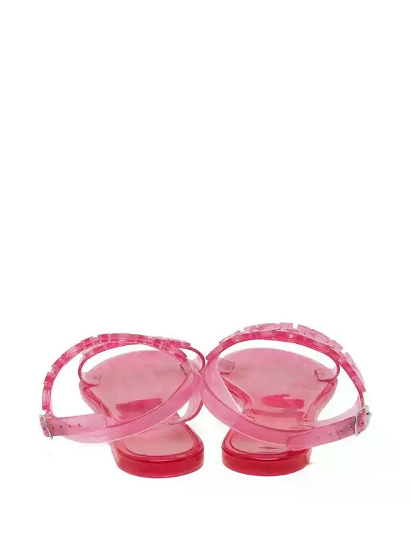 Carolina Herrera Logo Jelly Flat Sandals