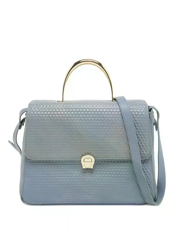 AIGNER Genoveva Leather Top-handle Bag - Blue