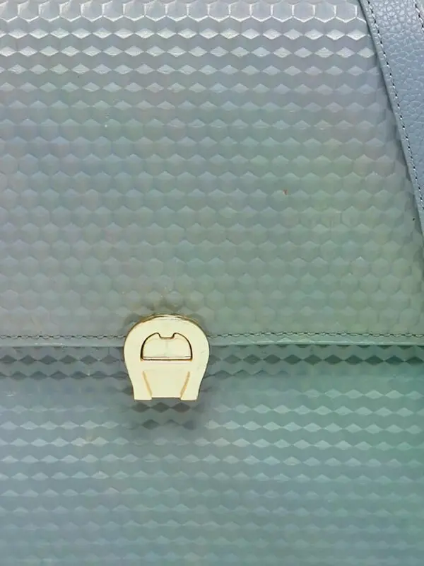 AIGNER Genoveva Leather Top-handle Bag - Blue