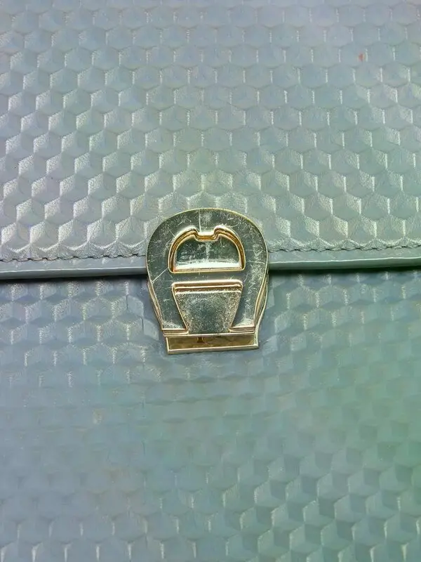 AIGNER Genoveva Leather Top-handle Bag - Blue