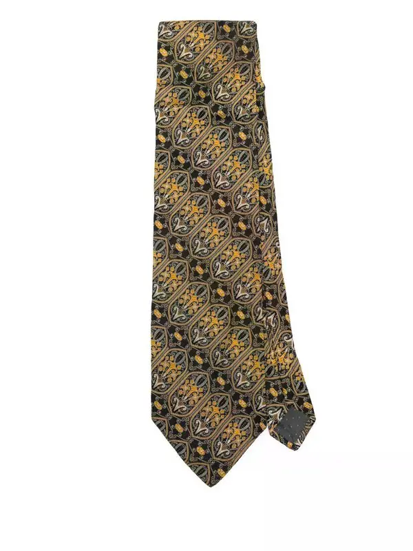 Versace 1990s Silk Tie - Brown