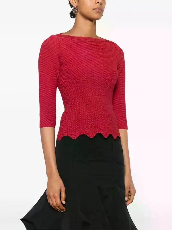 Alaïa 2000s Peplum Top