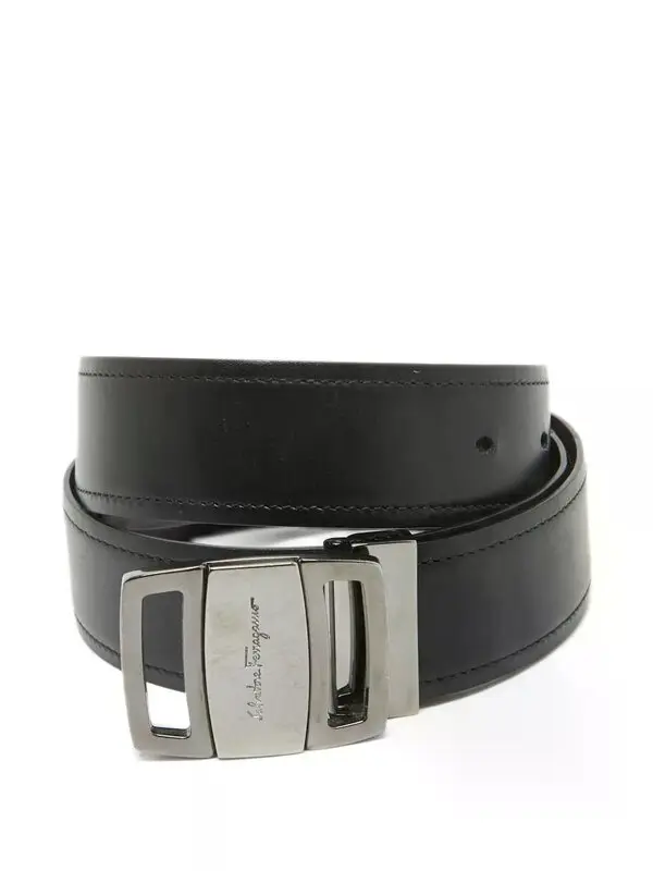 FERRAGAMO Leather Belt - Black
