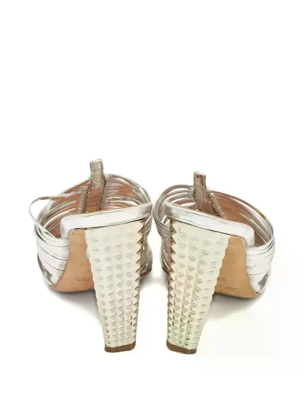 GIUSEPPE ZANOTTI Woven Leather Mules