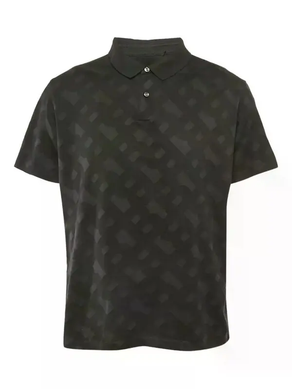 BOSS Geometric-pattern Polo Shirt - Black