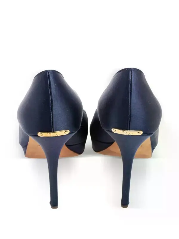 Dior Satin Heeled Pumps - Blue