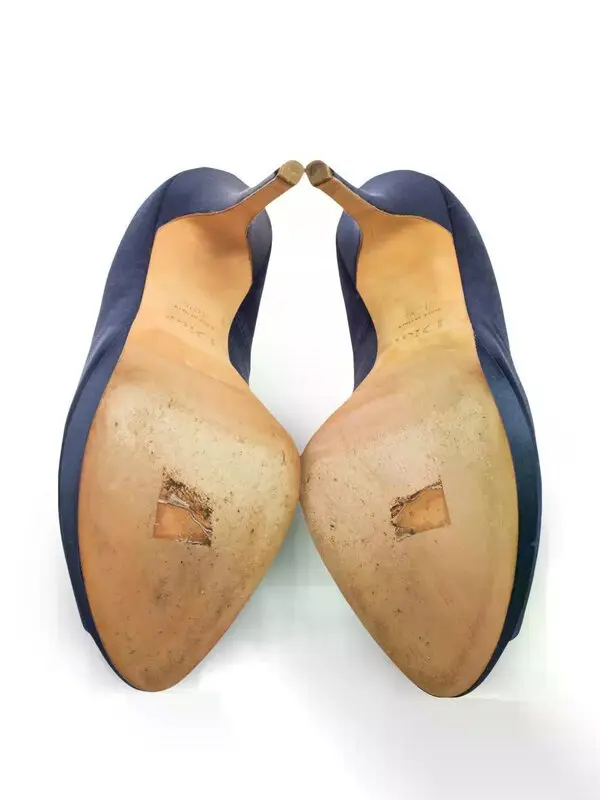 Dior Satin Heeled Pumps - Blue