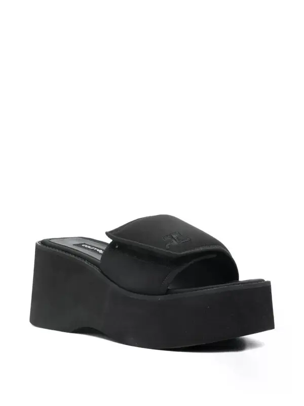 COURREGES 75mm Scuba Wave Platform Sandals