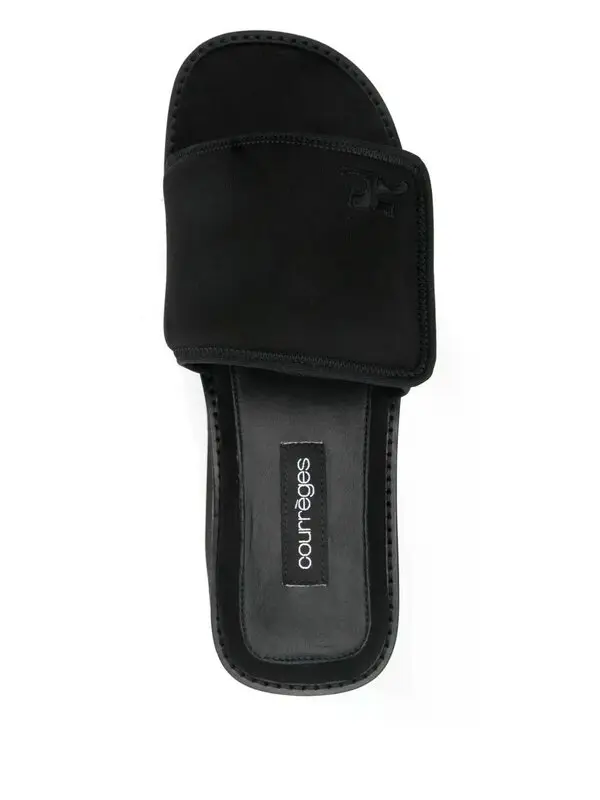 COURREGES 75mm Scuba Wave Platform Sandals