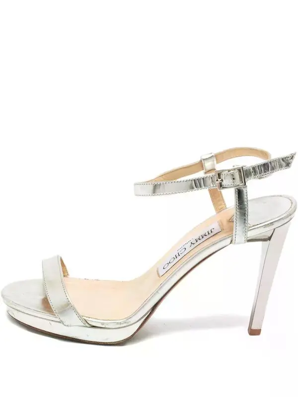 JIMMY CHOO 100mm Metallic-leather Pumps