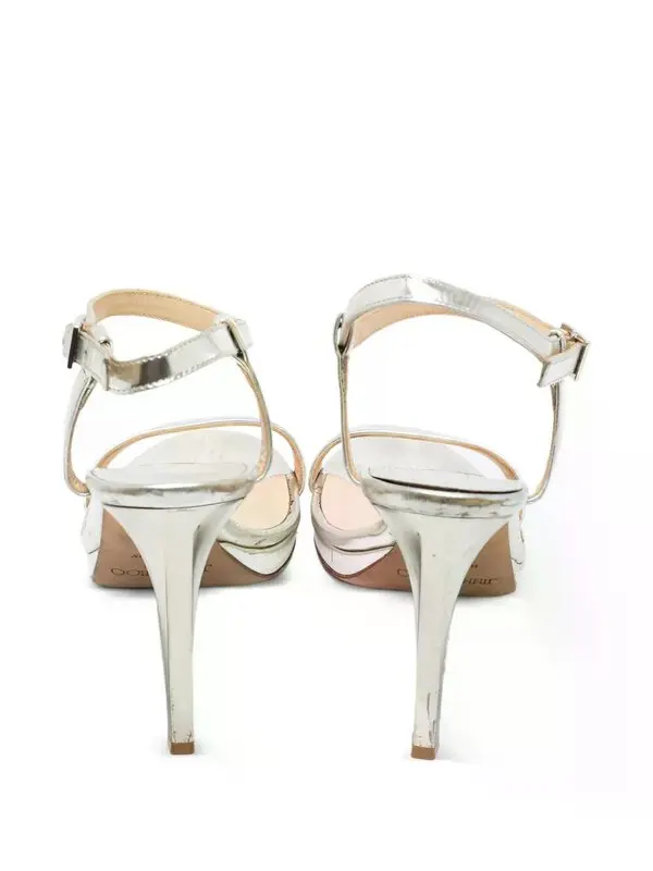 JIMMY CHOO 100mm Metallic-leather Pumps
