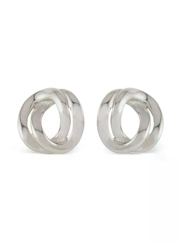 MONET Chain Link Earrings - Silver