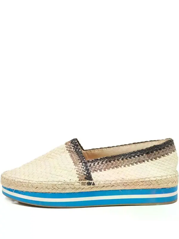 Prada Woven Platform Espadrilles