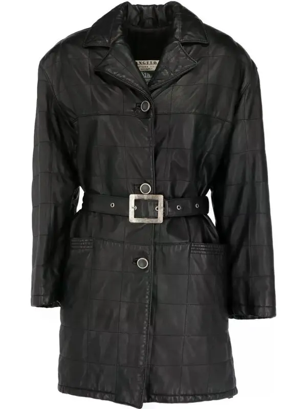 A.N.G.E.L.O. VINTAGE CULT 1990s Leather Belted Coat