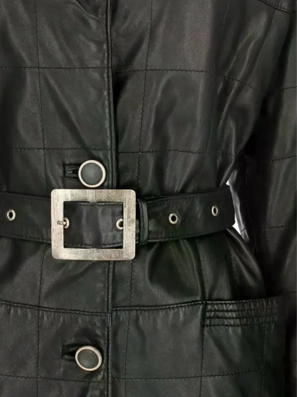 A.N.G.E.L.O. VINTAGE CULT 1990s Leather Belted Coat