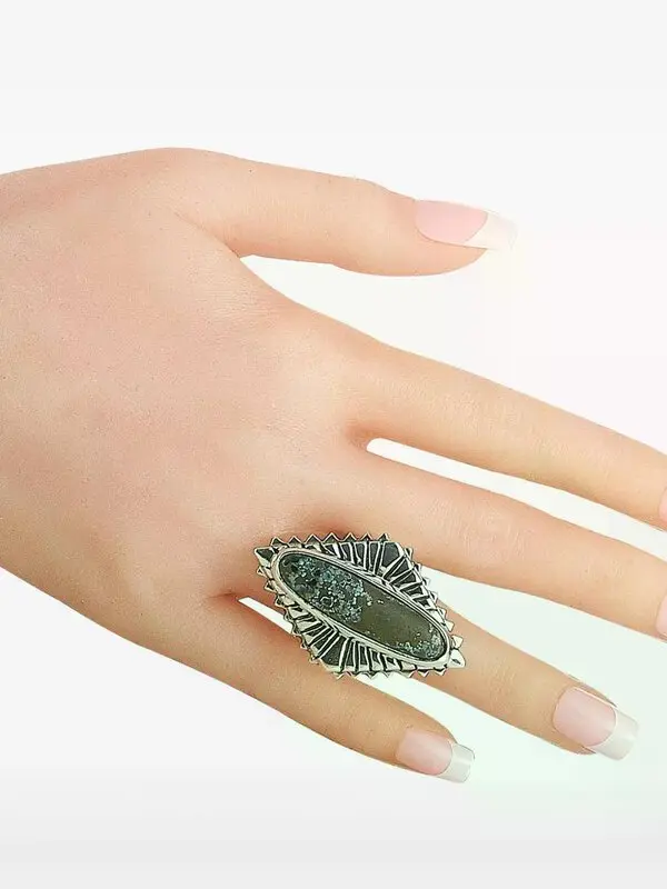 KING BABY STUDIO Concho Turquoise Signet Ring