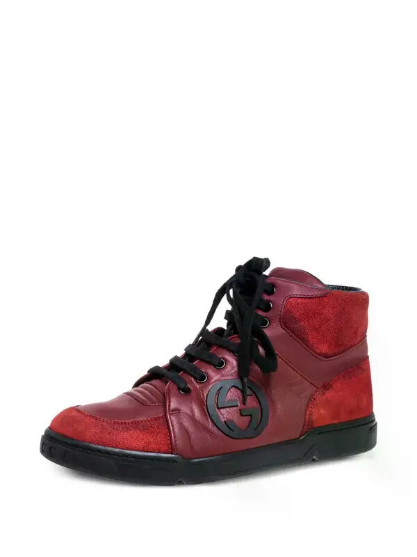 Gucci Leather Sneakers - Red