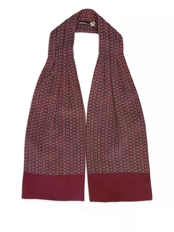 Hermès Patterned Scarf - Red