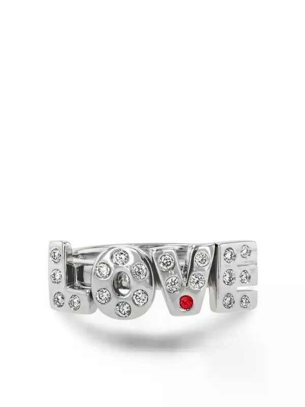 PRAGNELL 18kt White Gold Diamond And Ruby Ring - Silver