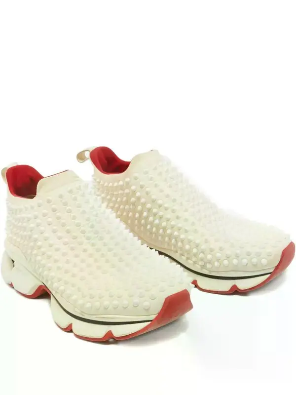 CHRISTIAN LOUBOUTIN Spike Sock Sneakers - Neutrals