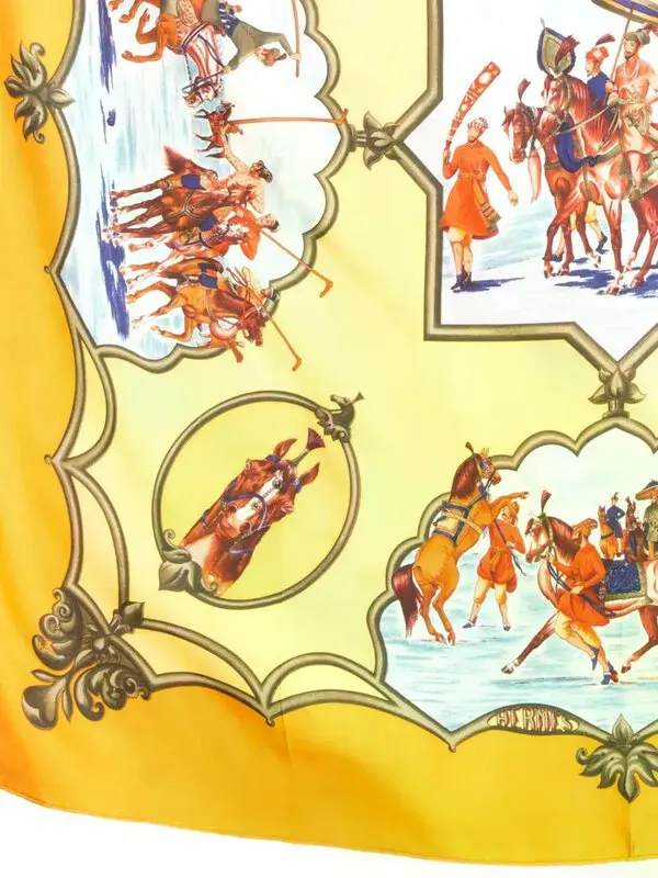 Hermès 1993 Les Chevaux Des Moghols Silk Scarf