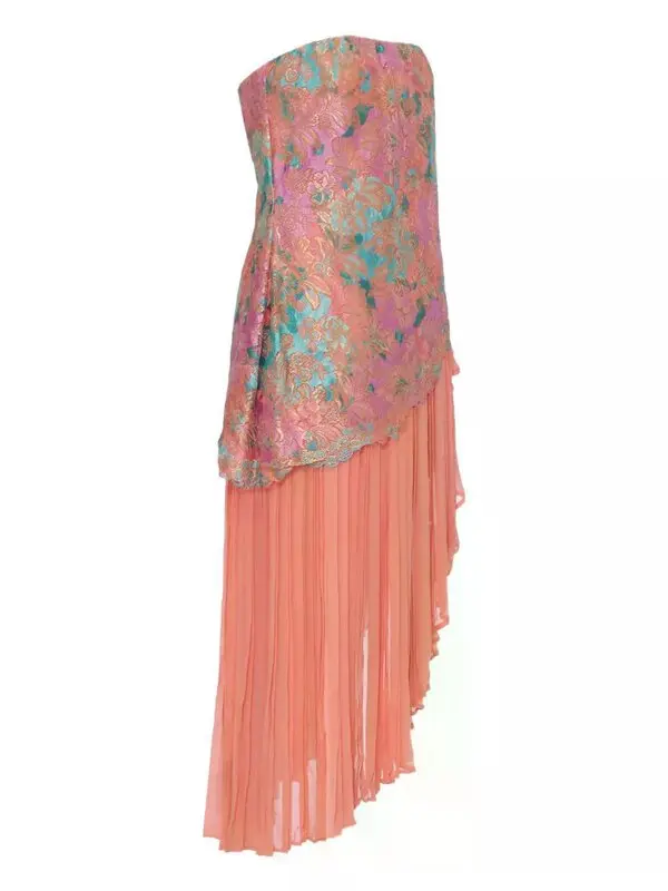André Laug Vintage Printed Asymmetric Dress