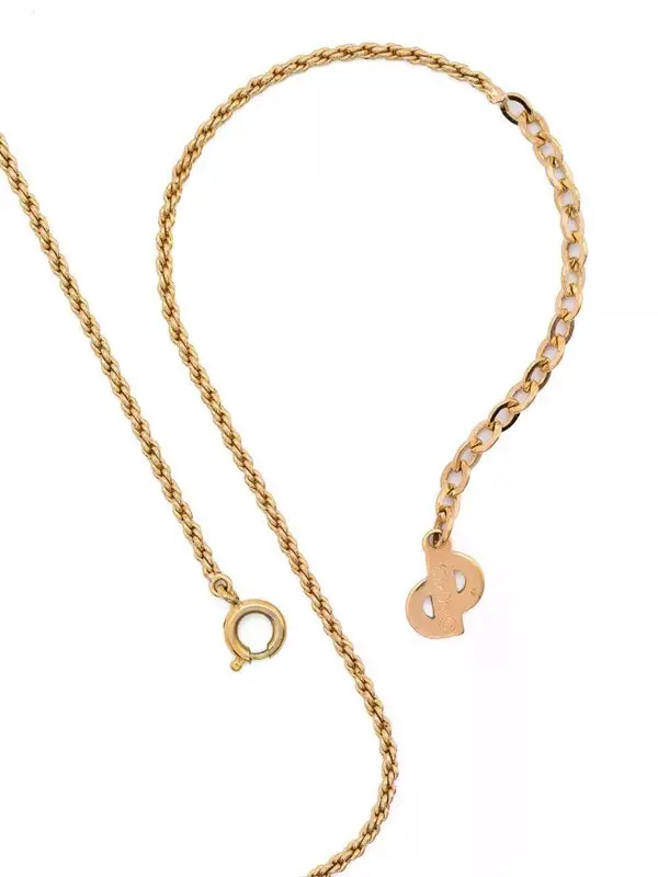 Dior 1990s Cd Logo Pendant Necklace