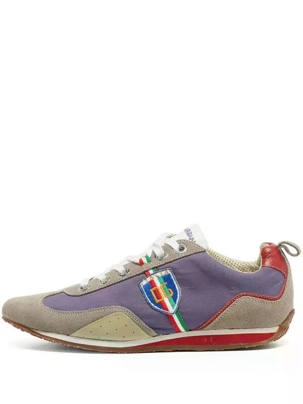 Dolce & Gabbana Logo-embroidered Leather Sneakers