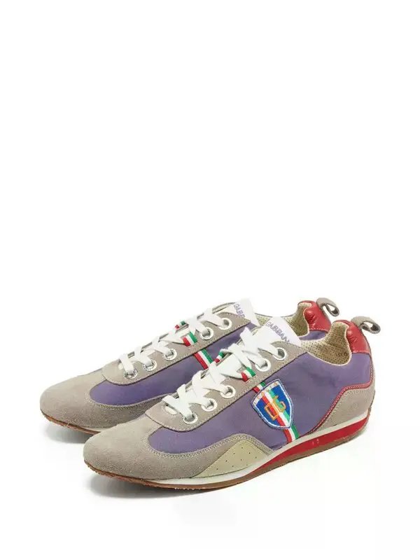 Dolce & Gabbana Logo-embroidered Leather Sneakers
