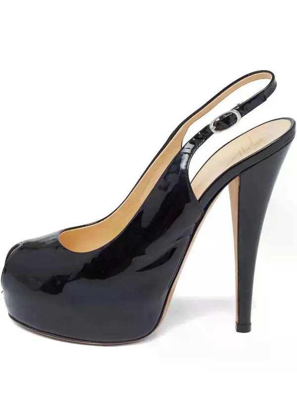 GIUSEPPE ZANOTTI 140mm Platform Slingback Sandals - Black