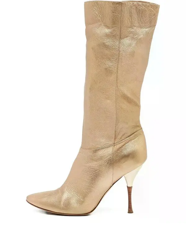 Casadei 125mm Leather Stiletto Boots