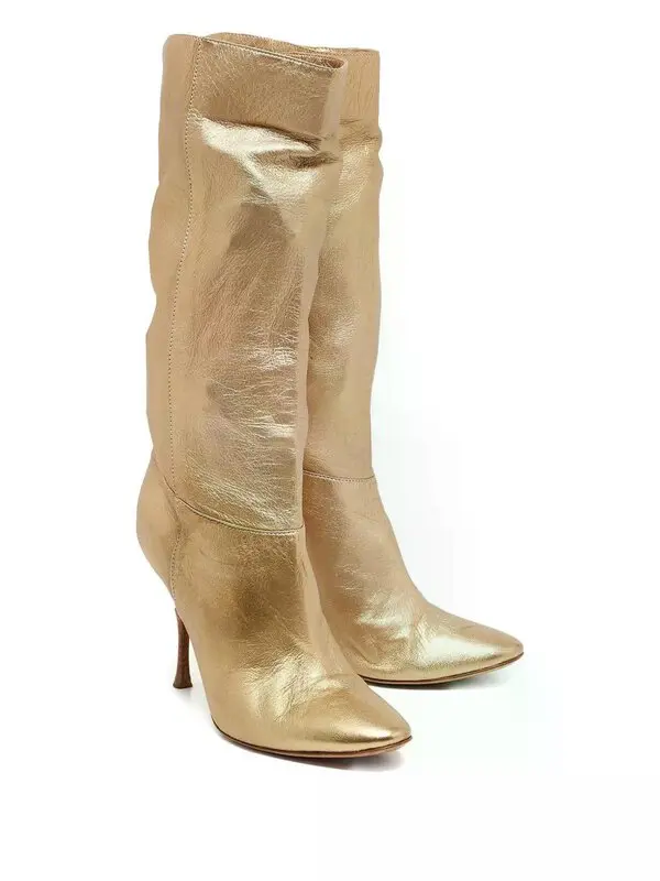 Casadei 125mm Leather Stiletto Boots