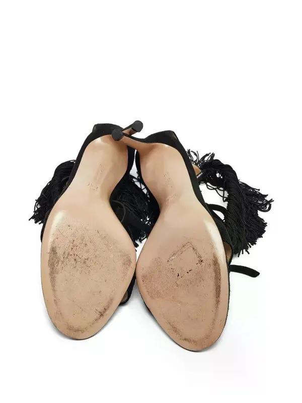 GIANVITO ROSSI 110mm Olivia Fringed Sandals