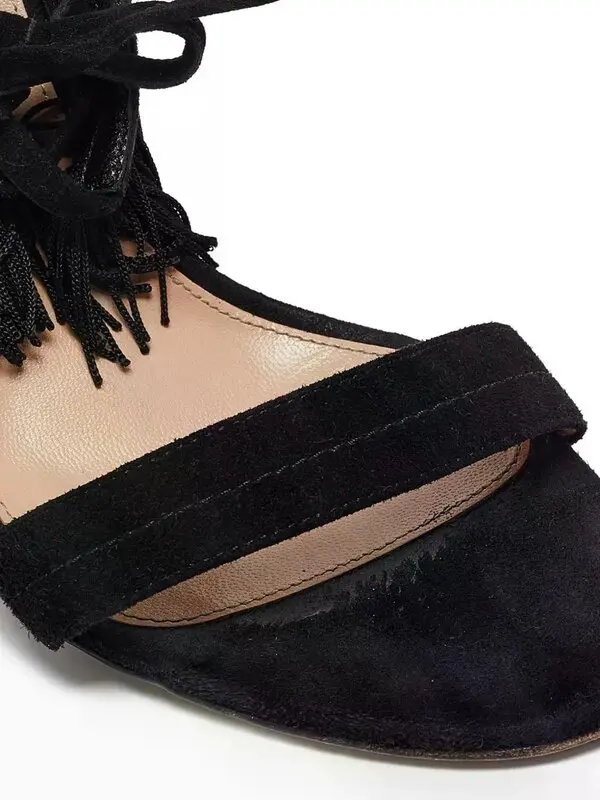 GIANVITO ROSSI 110mm Olivia Fringed Sandals