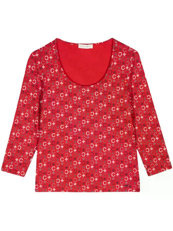 Celine 1990-2000s Macadam Stretch-cotton T-shirt