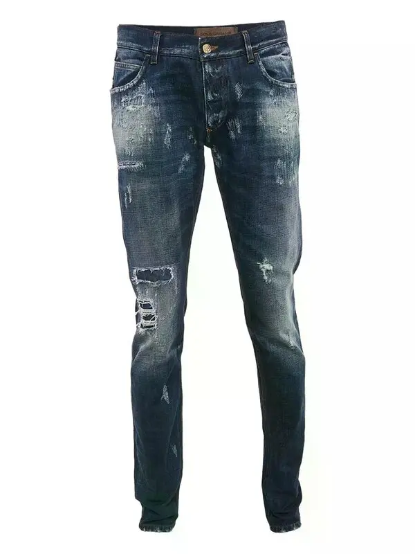 Dolce & Gabbana Distressed Cotton Jeans