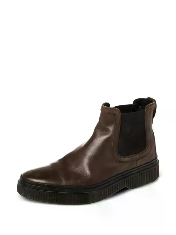 TOD'S Leather Chelsea Boots - Brown