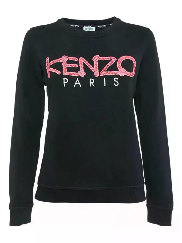 Kenzo Logo-embroidered Sweatshirt - Black
