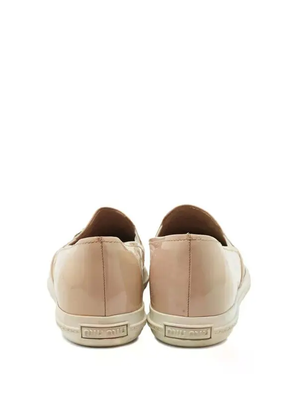 Miu Miu Crystal-embellished Leather Sneakers